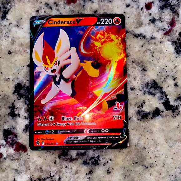 Other | Cinderace Basic Pokmon Card | Poshmark